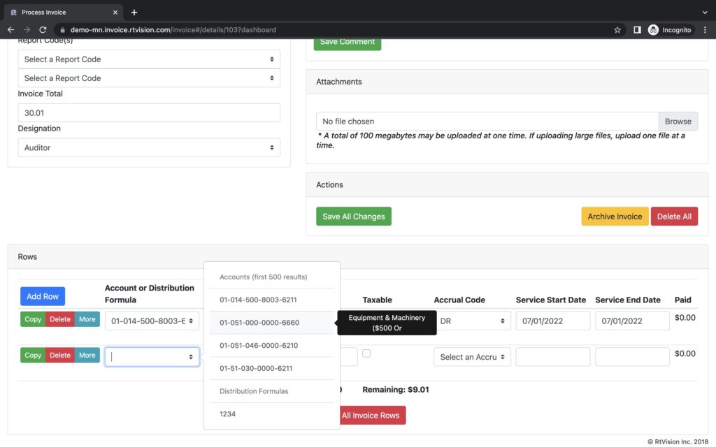 GovAP for Invoice Management – RTVision Software Solutions