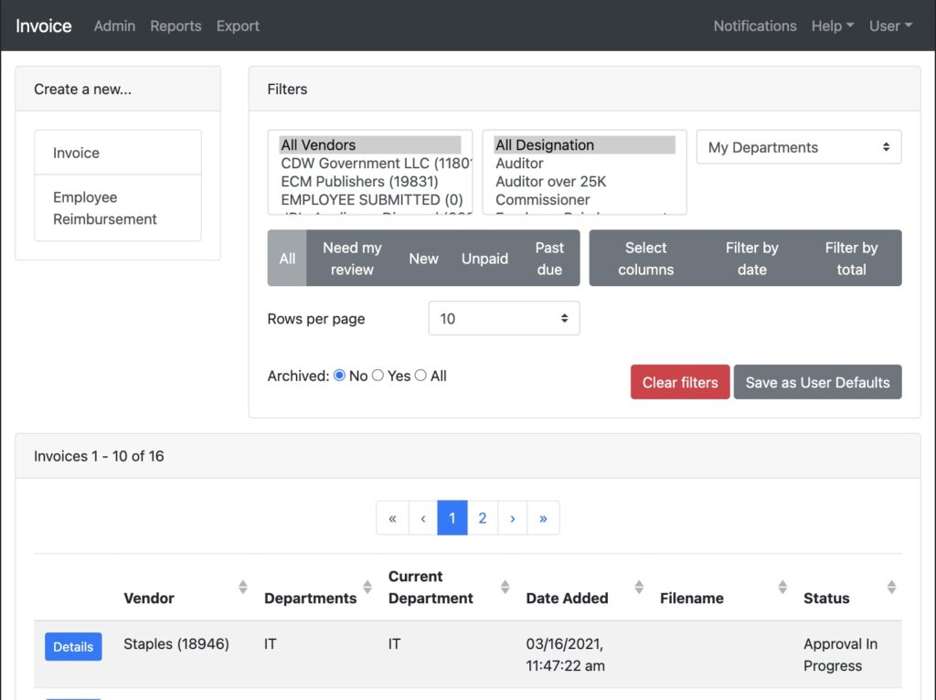 GovAP for Invoice Management – RTVision Software Solutions