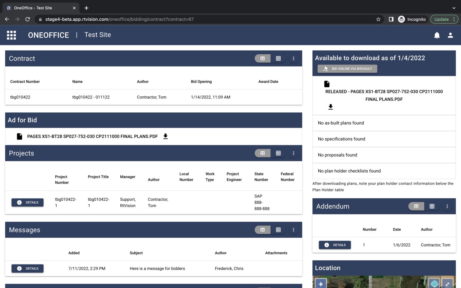 OneOffice for Construction Project Management – RTVision Software Solutions