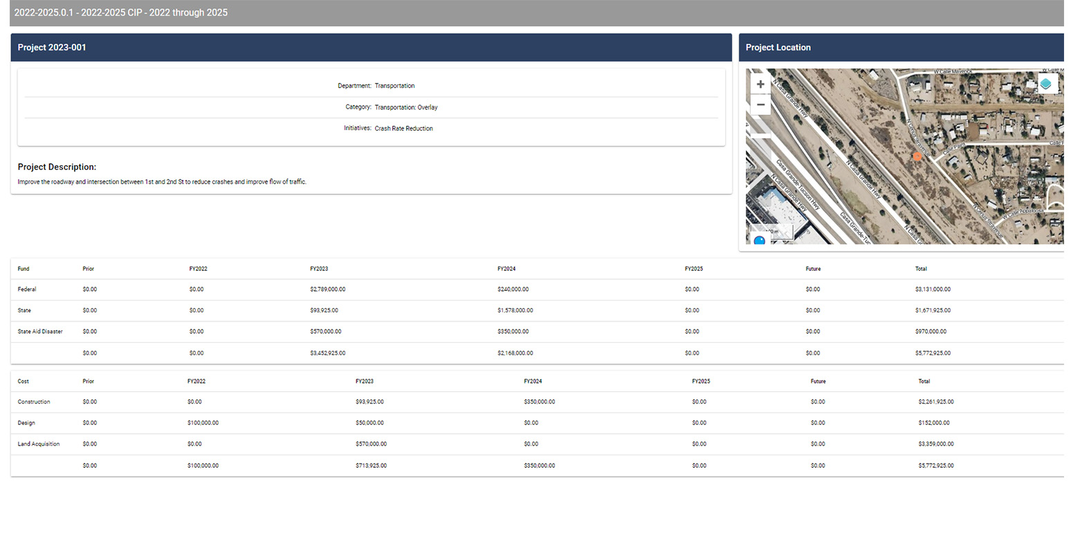OneOffice for Capital Improvement Planning - RT Vision Software Solutions